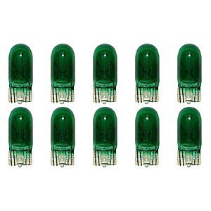 CEC Industries #194G (Green) Bulbs, 14 V, 3.78 W, W2.1x9.5d Base, T-3.25 shape (Box of 10)
