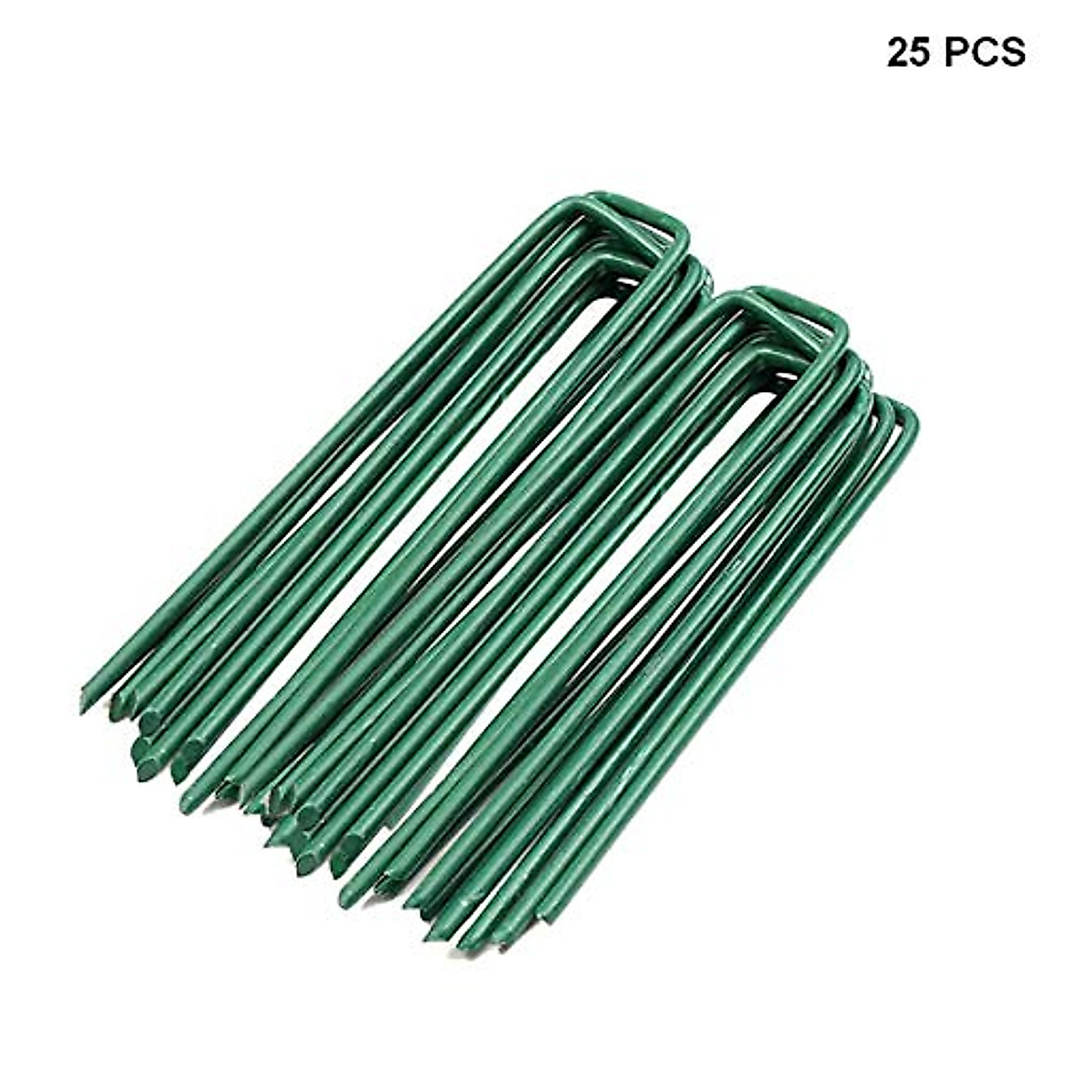Garden Stakes, Ground Anchors, Pegs Galvanized Staples Securing Pins Spikes for Lawn Farm Sod Landscape 25 PCS
