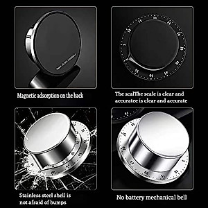 JOYWB Kitchen Timer, Chef Cooking Timer Clock with Loud Alarm, Mechanical - Magnetic Backing,