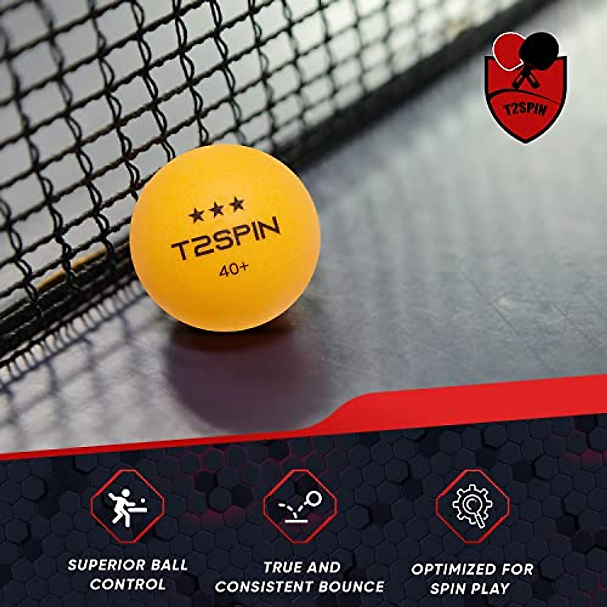 3-Star Ping Pong Balls - Premium 40+ Table Tennis Balls - Highest Grade Balls - Pack of 12 - ITTF Regulation Size & Weight - Seamless - High Durability - Ping Pong Accessories for Ping Pong Tables