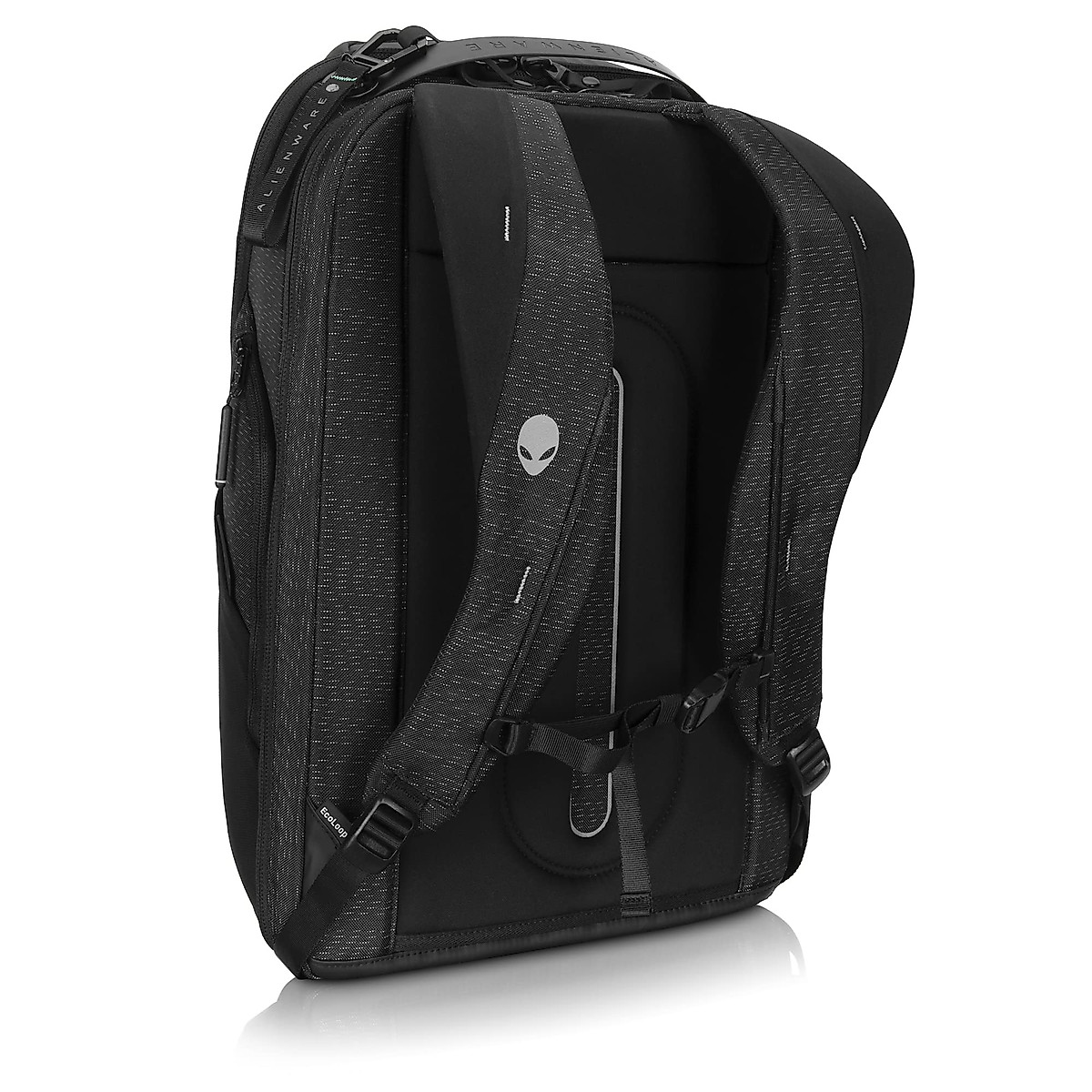 Alienware 17-inch Laptop Horizon Travel Backpack, Weather Resistant, Shockproof, Anti-Scratch Interior Design, TSA-Friendly for Travel, Work, Leisure for Men and Women - Galaxy Weave Black