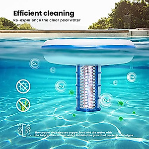 VIVOHOME Solar Pool Ionizer Chlorine-Free Sun Shock & Water Purifier Automatic Pool Cleaner Up to 35,000 Gal