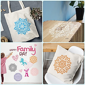 SUNFEEL 33Pack Mandala Painting Craft Stencils – Mandala Templates 6 x 6 in and 3.5 x 3.5 in Reusable Painted Painting Stencils, Stencils for Painting On Wood and Canvas, DIY Crafts Andfurniture