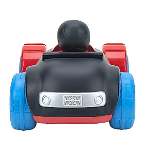 Marvel Spidey and his Amazing Friends Webbed Wheelie Vehicle - Miles Morales: Spider-Man Pull Back Vehicle - Features Built-in Super Hero