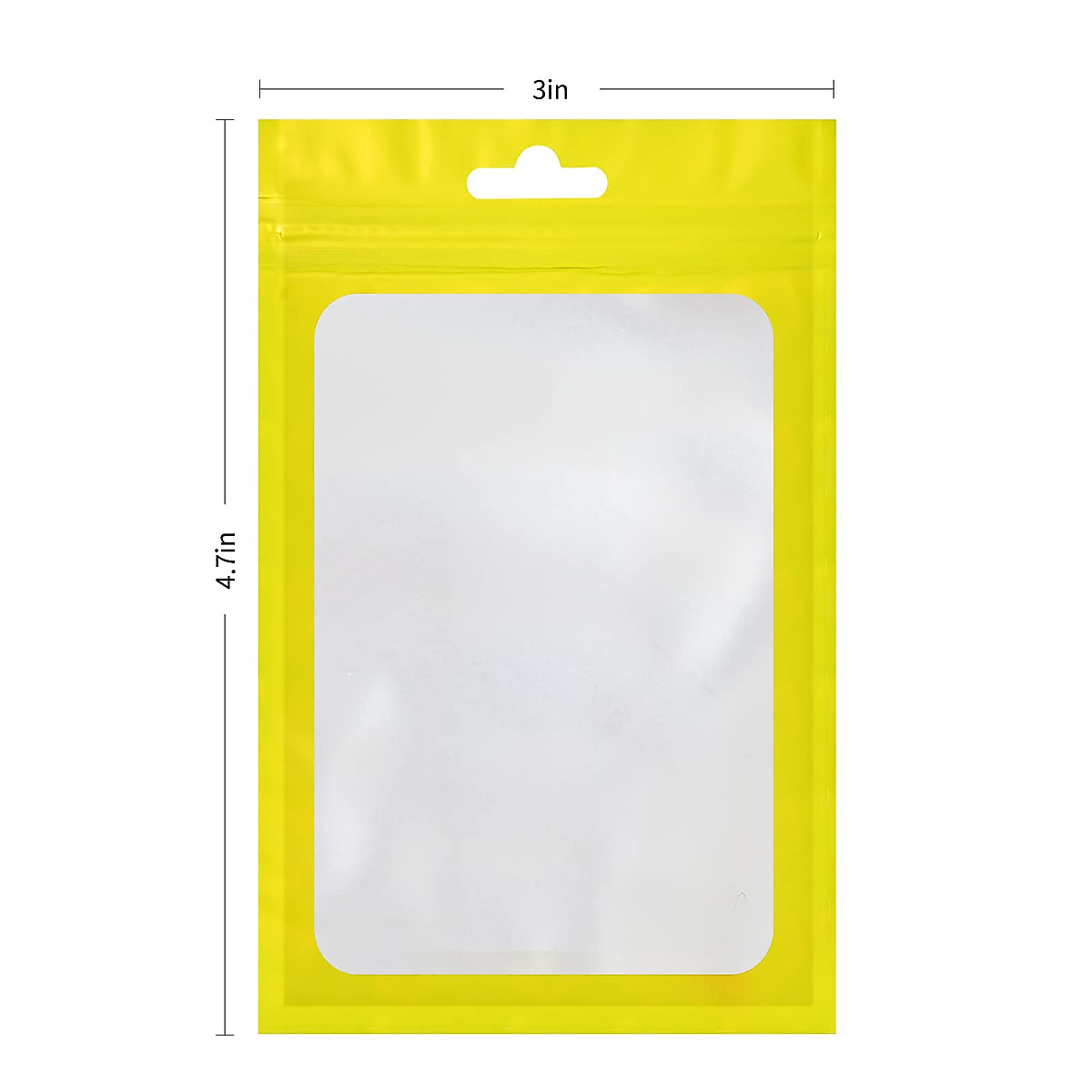 100 Pack Smell Proof Bags, Odorless Mylar Bags with clear Window Foil Pouch for Food Self Sealing Storage Supplies (Green, 3x4.7 inch)