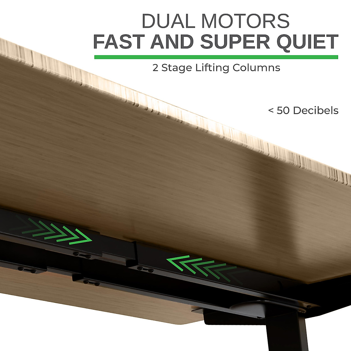 Rise UP Dual Motor Electric Adjustable Height Width Standing Desk Frame with Memory Premium Quality sit Stand up Ergonomic Home Commercial Office Desk Base Legs Base Table no Desktop Computer Black