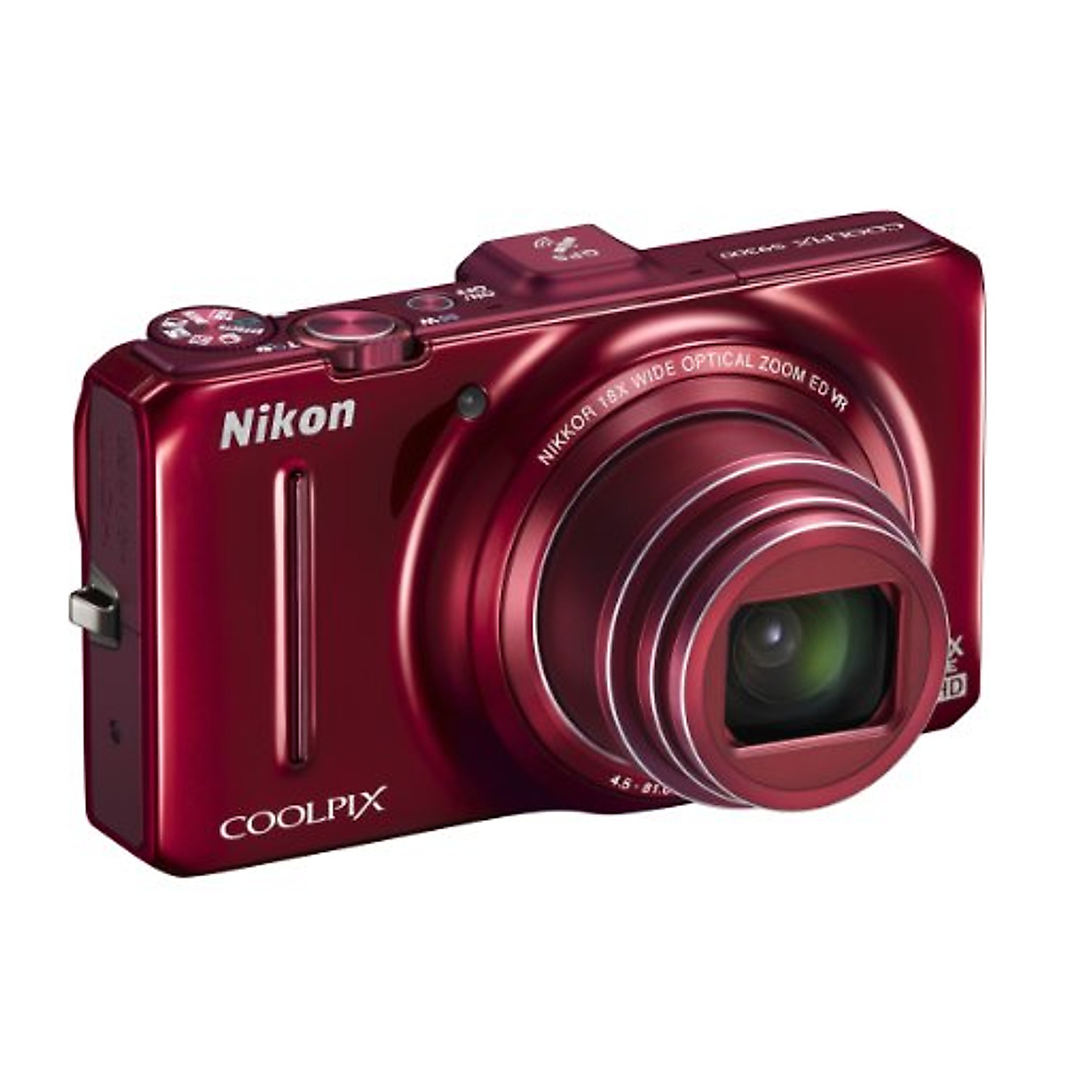 Nikon Coolpix S9300 16.0 MP Digital Camera - Red