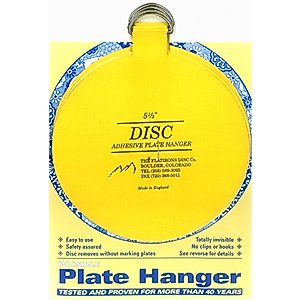 Flatirons Disc Adhesive Extra Large Plate Hanger Set (4-5.5 Inch Hangers)