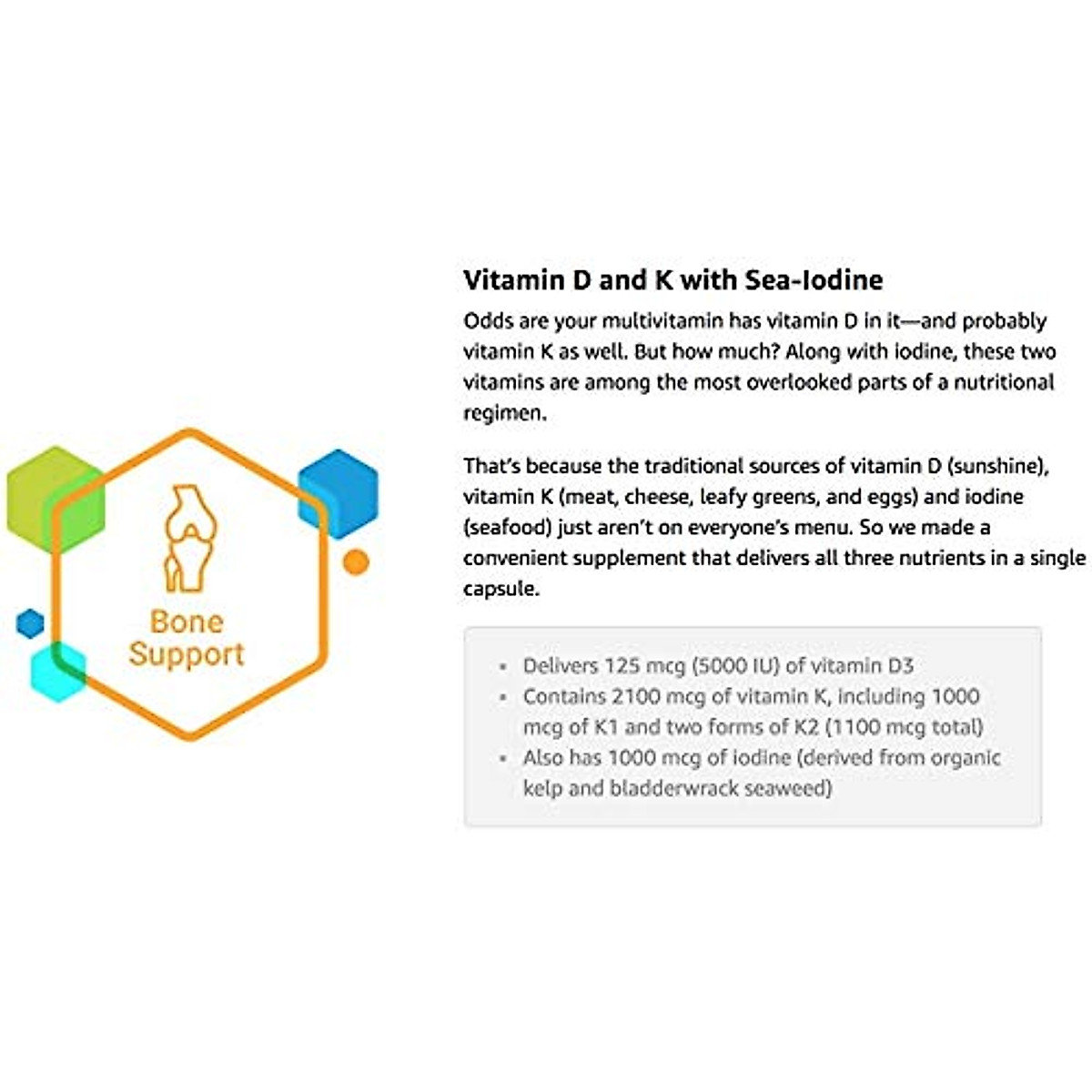 Life Extension Vitamins D and K with Sea-Iodine, 90 Caps (Pack of 2)