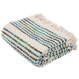Safavieh Home Landra Blue and White 60 x 72-inch Fringe Blanket Throw