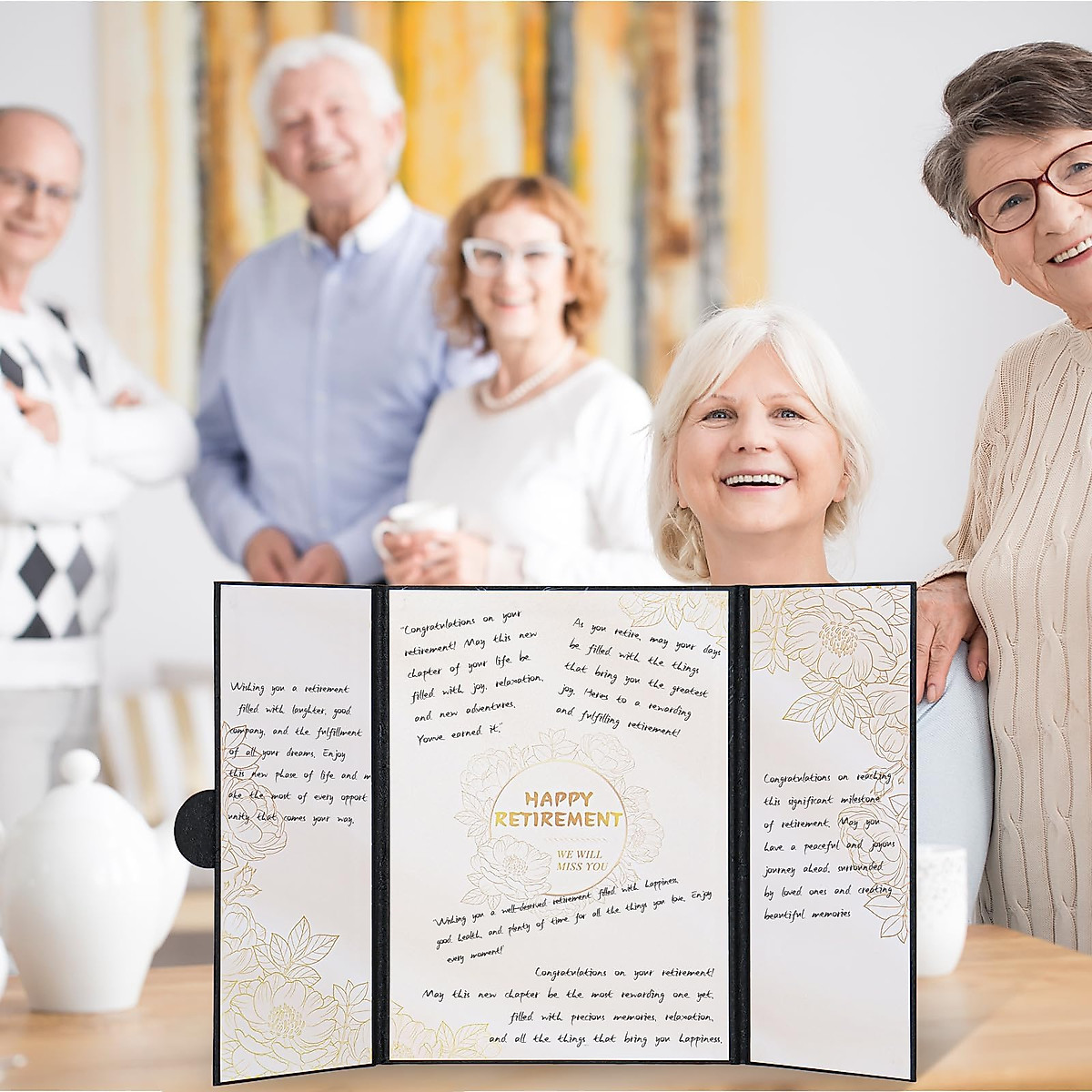 DeziWood Retirement Party Decorations, Happy Retirement Guest Book Alternative, Retirement Gifts for Women Men, Farewell Party Supplies Going Away Gifts for Office Coworker