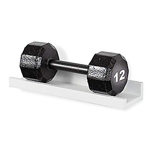 Wallniture Denver White Floating Shelves for Wall, 14" Floating Book Shelves for Kids Room Decor, White Wall Shelf for Nursery Decor, Wall Bookshelf for Living Room, Picture Ledge Set of 4