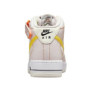 Nike Women's Air Force 1 '07 Mid Shoes, White/Opti Yellow-pearl Pink, 8.5