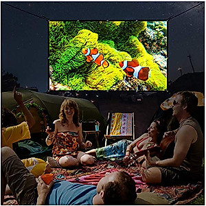 Projector Screen HD Premium Wrinkle-Free Portable Screen 100 inch 16:9 4K StayTrue - Indoor and Outdoor Projection Movie Screen for Movie or Office Presentation Home Theater