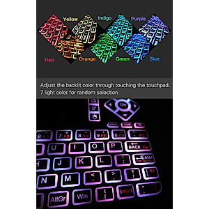 Mini Wireless Keyboard,Q9 Mini Keyboard with Touchpad,Colorful Backlit Small Wireless Keyboard,Mini Rechargeable Handheld Remote Keyboard for PC,Raspberry Pi 4, Android TV Box,KODI,Windows 7 8 10