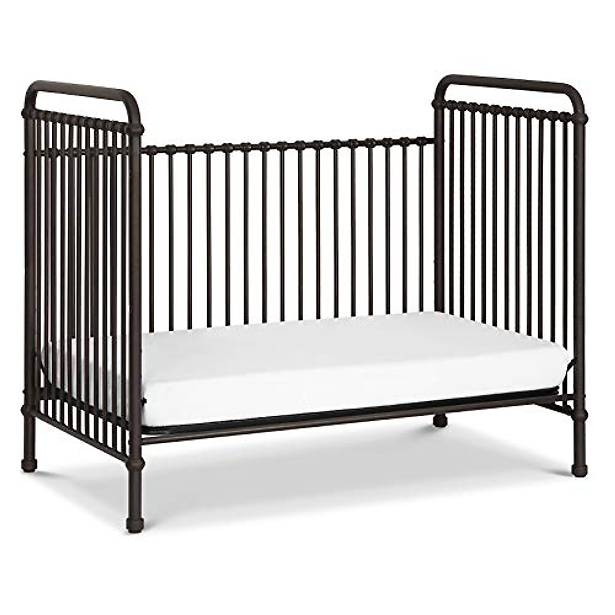 Namesake Abigail 3-in-1 Convertible Metal Crib in Vintage Iron, Greenguard Gold Certified