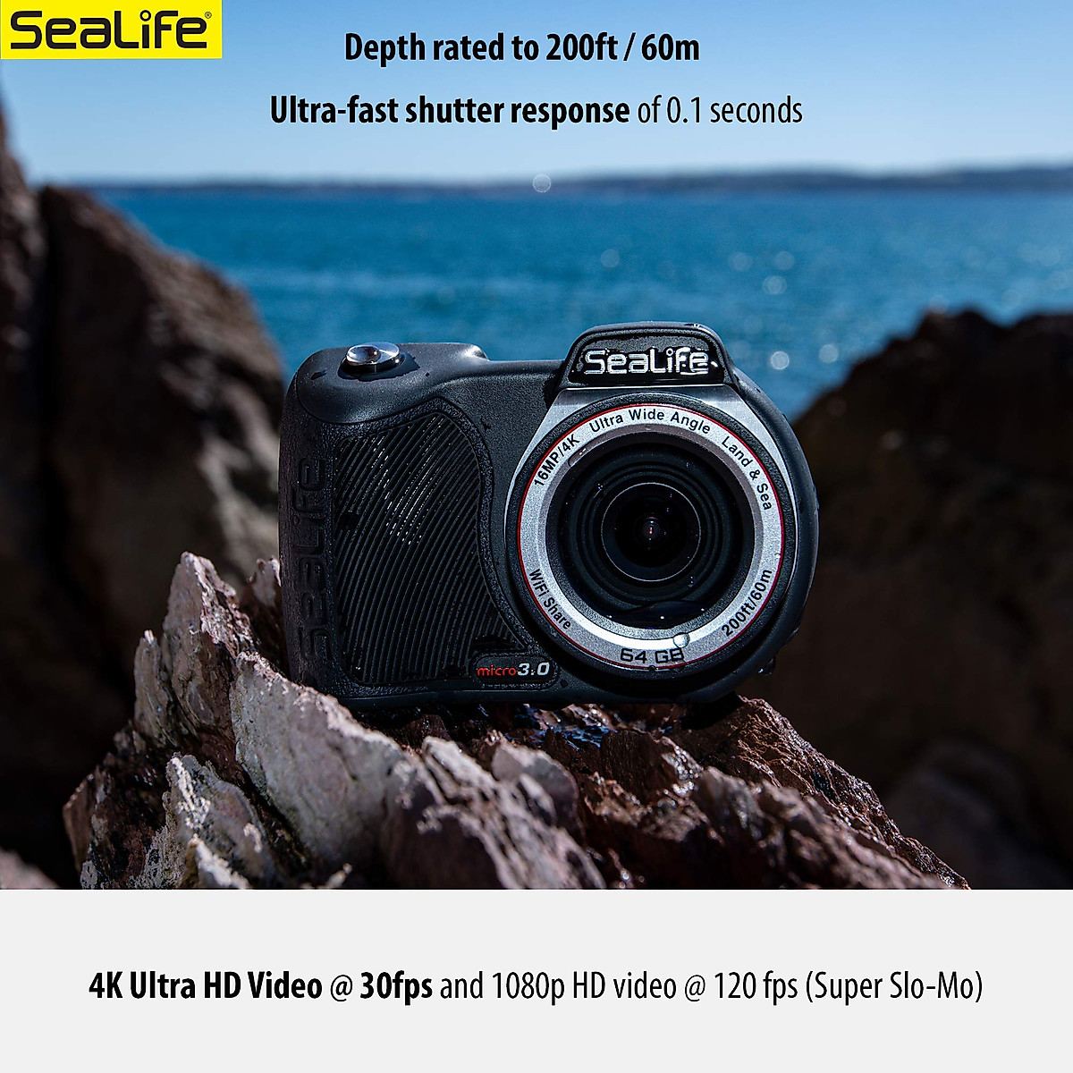 SeaLife Micro 3.0 Pro Duo 5000 Set Underwater Camera & Dual Light Set for Photography and Video, Easy Set-up, Wireless Transfer, Includes Travel case