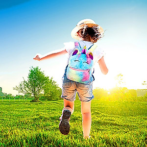 ZITA ELEMENT 7 Pcs 18 Inch Girl Doll Clothes and Accessories - 18 Inch Doll Clothes with Fanny Pack Toy Tablet Phone Camera and Kids Unicorn Backpack - Best Gift for Girls (No Doll)