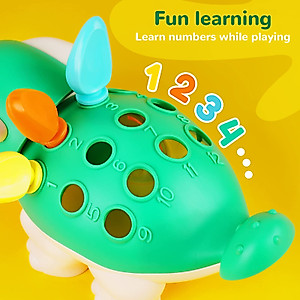 NiToy Montessori Toys for One Year Old Dinosaur Games Baby Sensory Toy Learning Resources STEM Educational Toys for Fine Motor Skills Birthday Gifts for 6-12 12-18 Months Toddlers 1-3