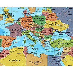 Laminated United States USA And World Map Poster. 24X36 Detailed 3d Durable Up to Date. Great for Classroom, Teacher, Student, Home, Business, History. US Maps Wall Poster Chart.