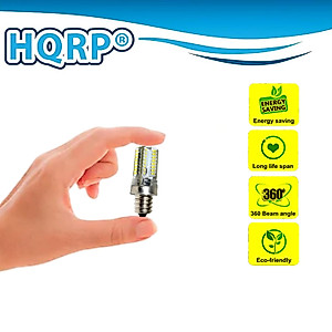 HQRP 7/16 110V LED Light Bulb Cool White Сompatible with Brother XR23 / XL5012 / XL5020 / XL5030 / XL5060 / XL5070 / XL5100 / XL5130 Sewing Machine