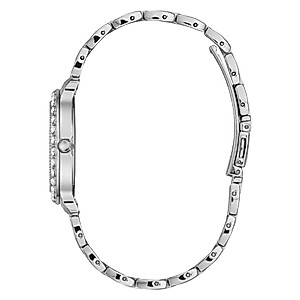 GUESS Ladies 34mm Watch - Silver Tone Bracelet Blue Dial Silver Tone Case