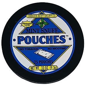 Oregon Mint Snuff Wintergreen Pouch 1 Can with DC Crafts Nation Skin Can Cover - Middle Finger