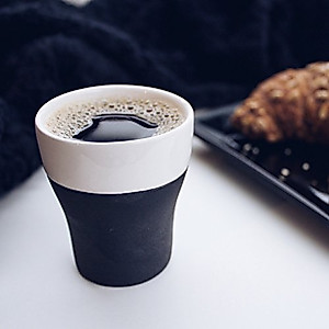 Magisso Line Shot Glass, Black/White