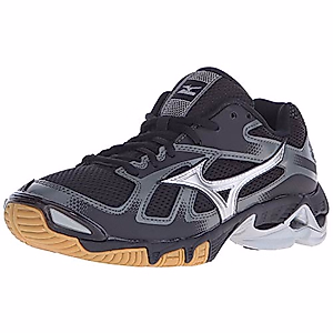 Mizuno Women's Wave Bolt 5-W Volleyball Shoe, Black/Silver, 6