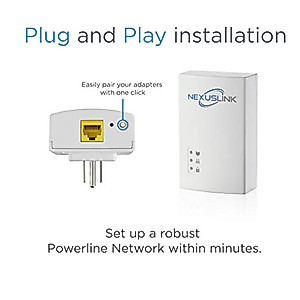 NexusLink G.hn Powerline Ethernet Adapter | Single Unit I 1200 Mbps | Gigabit Port, Power Saving, Home Network Expander with Stable Ethernet Connection | Single Device (GPL-1200) I Need 2 Units