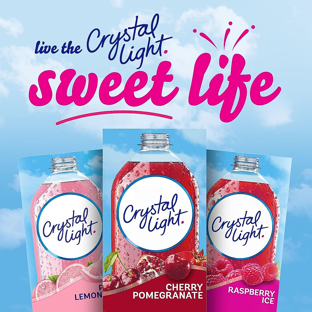 Crystal Light On The Go Antioxidant, Natural Cherry Pomegranate, 10-Count Boxes Pack of 3