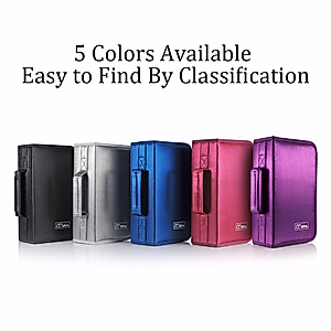 CCidea CD Case DVD Storage Holder, 128 Capacity DVD Cases Organizer CD Plastic Protective Carrying Binder,Portable Cd Wallet for Home Travel (Red)