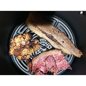 NOVIIML Fryer Replacement Crisper Plate For Ninja Air Fryer Ninja Foodi Pressure,Grill Pan for Ninja FD401 Foodi Crisper Plate,Air fryer Accessories,Non-Stick Fry Pan,Dishwasher Safe