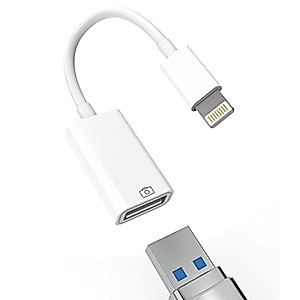 Lightning Male to USB Female Adapter OTG Data Sync Cable Compatible with Iphone13 11 12pro Max Mini XR X XS 8 7 SE Plus for Apple Ipad Air,Camera,3.0 Mouse,Keyboard,Hub,Midi Port Adaptador Connector