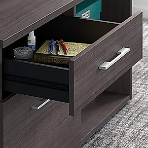 Bush Business Furniture Office 500 Low Storage Cabinet, Storm Gray