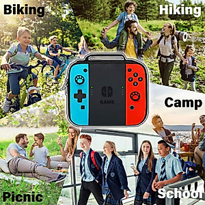 JIRAIKEI Insulated Lunch Box for Boys Girls, Game Lunch Bag for School Work Office Travel Picnic Hiking Beach, Waterproof Leakproof Portable Fits Most Lunch Bento Boxes