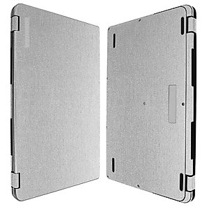 Skinomi Brushed Aluminum Full Body Skin Compatible with Toshiba Satellite Radius (2015, 15.6 inch)(Full Coverage) TechSkin with Anti-Bubble Clear Film Screen Protector