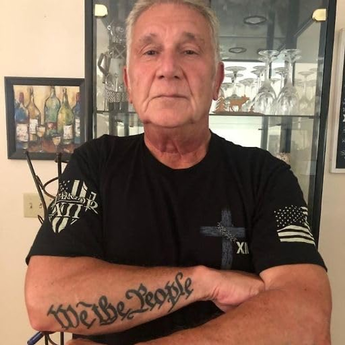 Warrior 12 Faith Over Fear T-Shirt, Christian Shirts for Men, God Shirts for Men, Military, Patriotic, Apparel - Black, Medium