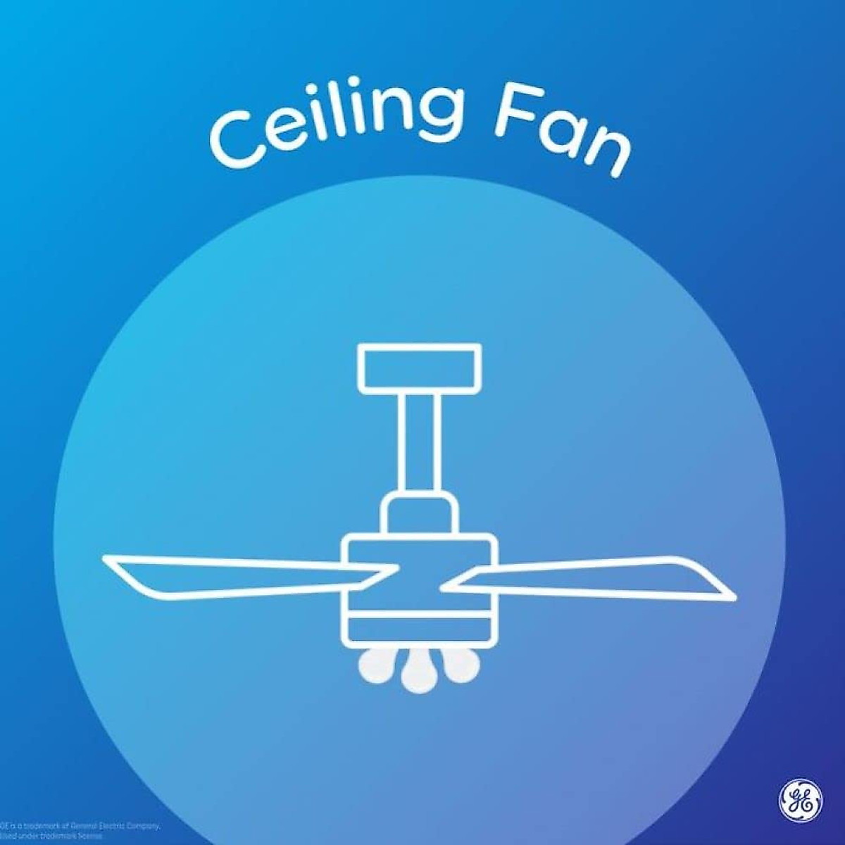 GE A15 Ceiling Fan Decorative Light Bulb, Soft White Finish, 40-Watt, Candelabra Base, 2-Pack