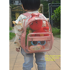 Noy Lacha Girls Clear Backpacks Purses Small Stadium Approved Ita Transparent Travel Daypacks for Teenager