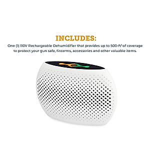 SnapSafe Rechargeable Dehumidifier Large, 75901 - Portable Moisture Absorbers for Gun Safes & Cabinets, Closets, & Pantries-Prevent Moisture Damage for Gun Safe Accessories, Firearms in Your Gun Vault