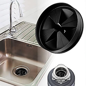 Sink Baffle QCB-AM, Replacement for Evolution Series, Garbage Disposal Splash Guards, Quite Collar, Drain Plugs, Disposer Accessories 3.25Inch (Black (1pcs))