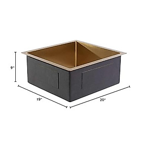 Vintage Tub & Bath Stainless Steel 19 Inch Single Bowl Undermount Kitchen Sink