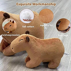 Eummy Capybara Plush Toy, Capybara Stuffed Animal, Cartoon Brown Capybara Plushie Soft Small Stuffed Cute Plushies Wild Animals Capybara Birthday Valentines Day Decorations Giving for Kids/Her