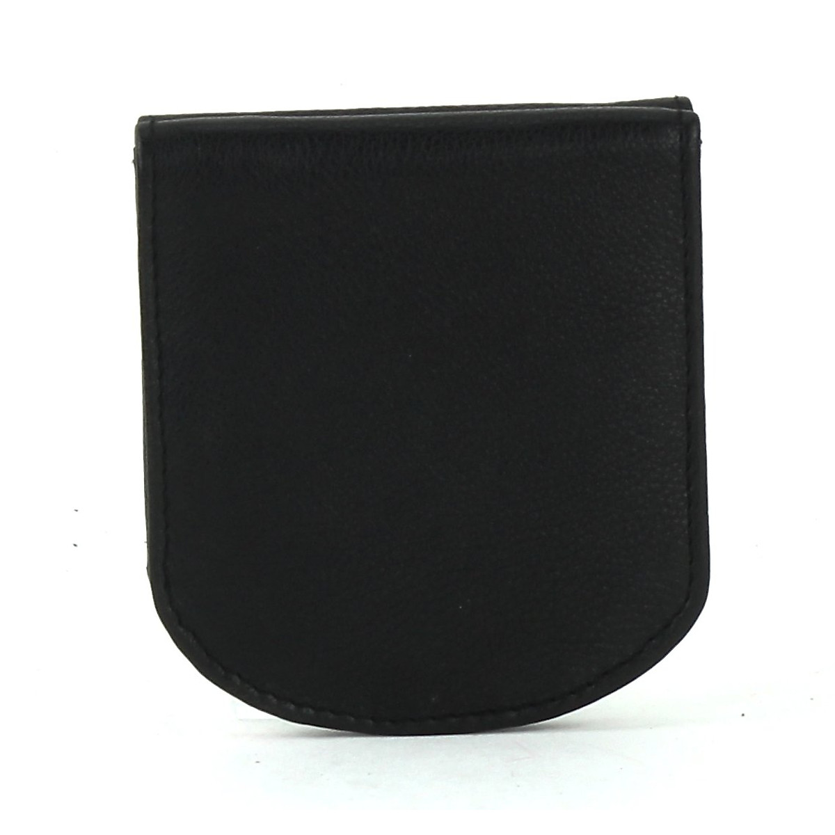 Leather Impressions Taxi Wallet - Soft Leather, Compact & Snap Pocket on Front, Folding Wallet, Small ID Cards & Coins Holder, Pouch for Men & Women, Coin Case (Leather, Black)