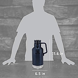 Stanley Classic Easy-Pour 64oz, Insulated Growler Keeps Beer Cold & Carbonated made with Stainless Steel Interior, Durable Exterior Coating & Leak-Proof Lid, Easy to Carry Handle