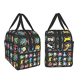 cwixnao Portable Lunch Box ,Insulated Durable Lunch Bag,Leak Proof Thermal Reusable Tote Box Bag With Pockets For Girls And Boys