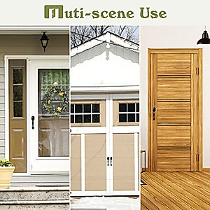 Tinewa Main Entrance Keyless Door Handleset, Passage Front Door Handle with Lever Inside, Low Profile Front Lock Handleset with Halifax Oil Rubbed Bronze Finish, Reversible for Right & Left Sided