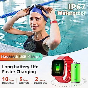 Hwagol Smart Watch,Bluetooth Call Smartwatch for Men Women,Monitor Heart Rate/Sleep/Blood Oxygen/Pedometer,Multiple Exercise Modes,Compatible with iOS and Android, 1.85-inch Screen Fitness Trackers