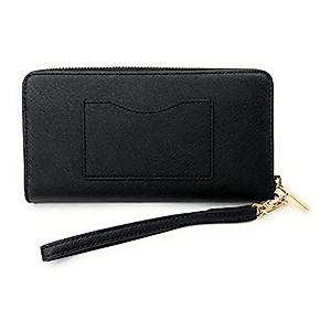 Tory Burch Women's Emerson Wristlet Zip Continental (Black)